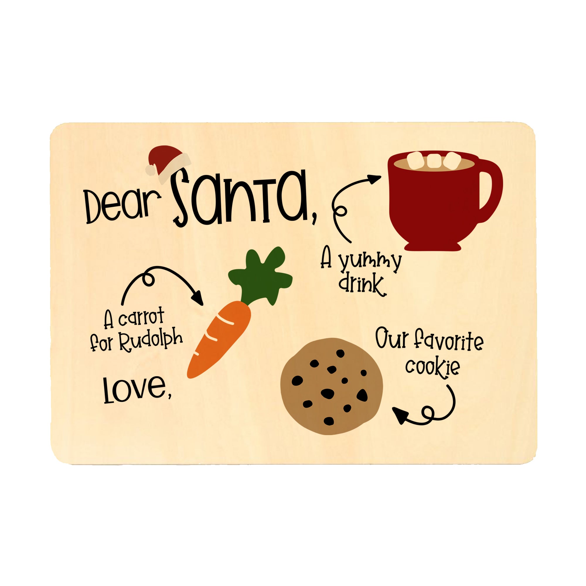 Personalised Santa and Rudolph Reindeer Treat Xmas Placemats For Kids ...